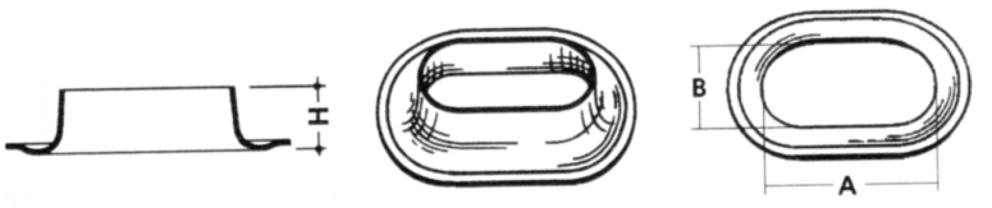 Ovalöse Messing vernickelt mit Scheibe - Knott GmbH